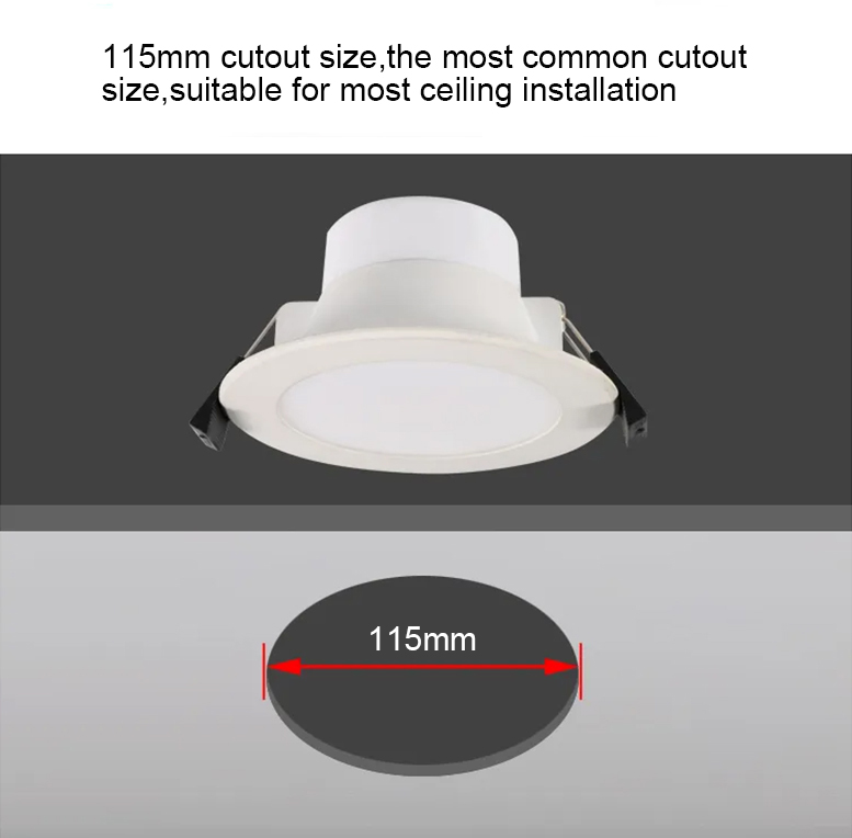 Recessed Downlight Modern Decor Dimmable Ceiling Light Fireproof High ...
